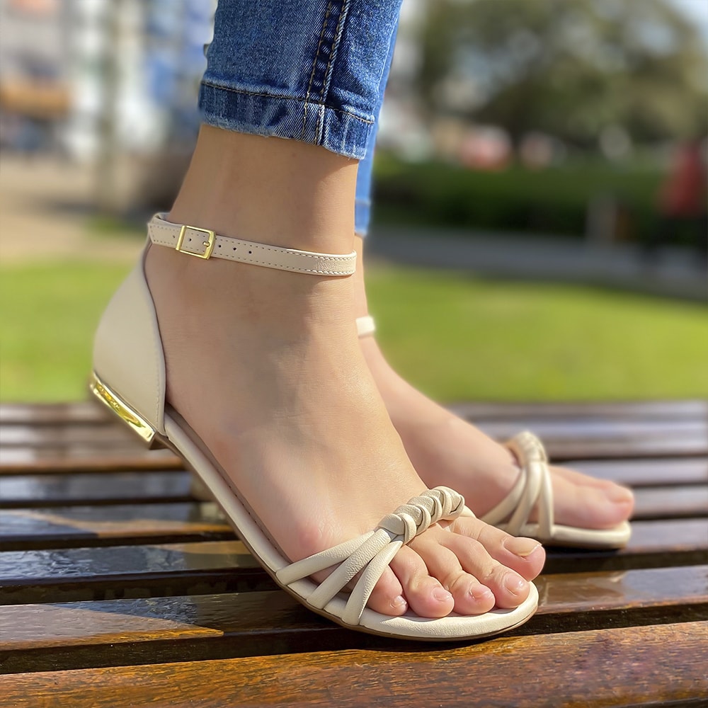 Sandália Rasteira Feminina Beira Rio - Lillean